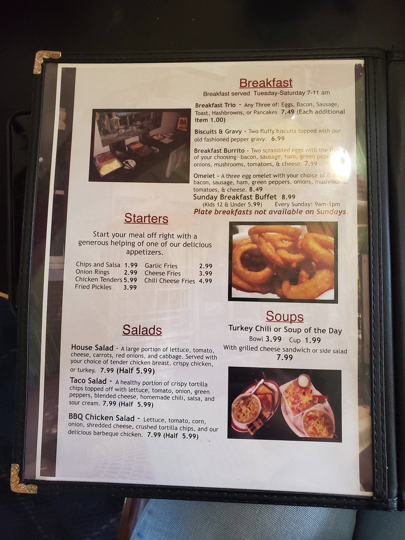 Menu at Old School Cafe and Bakery, Huntingburg