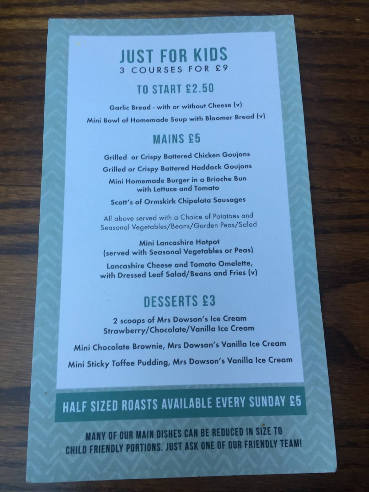 Menu at The Cricketers pub & bar, Ormskirk