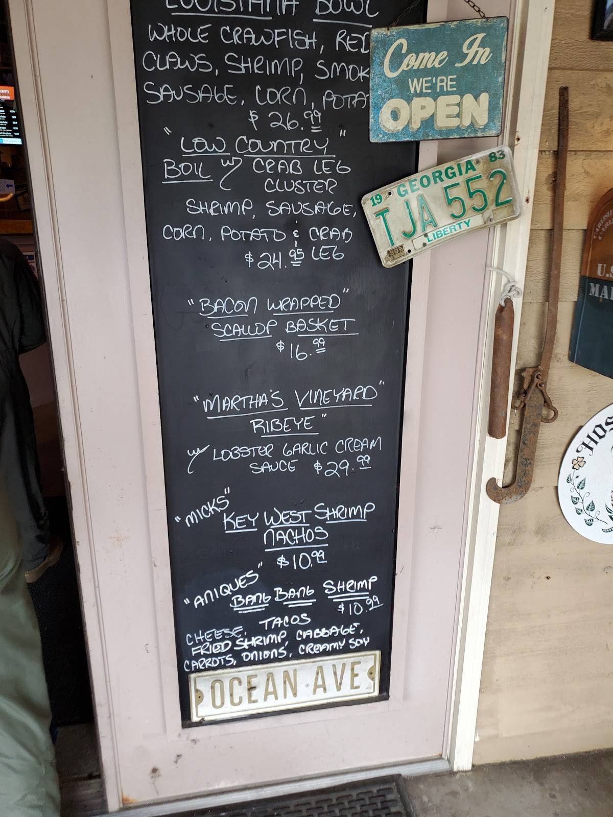 Menu at Palmetto Oyster House restaurant, Sumter