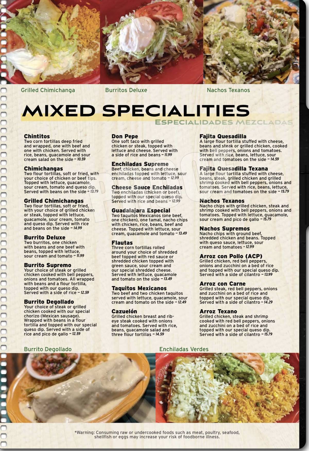 Menu at Pancho Mexican Restaurant Daleville, Daleville