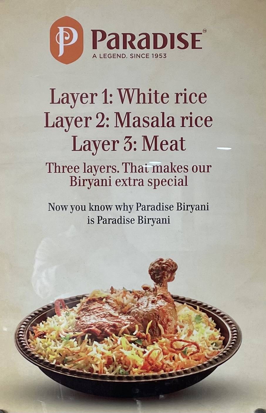 Menu at Paradise Biryani Gachibowli, Hyderabad, Plot no 22 & 23