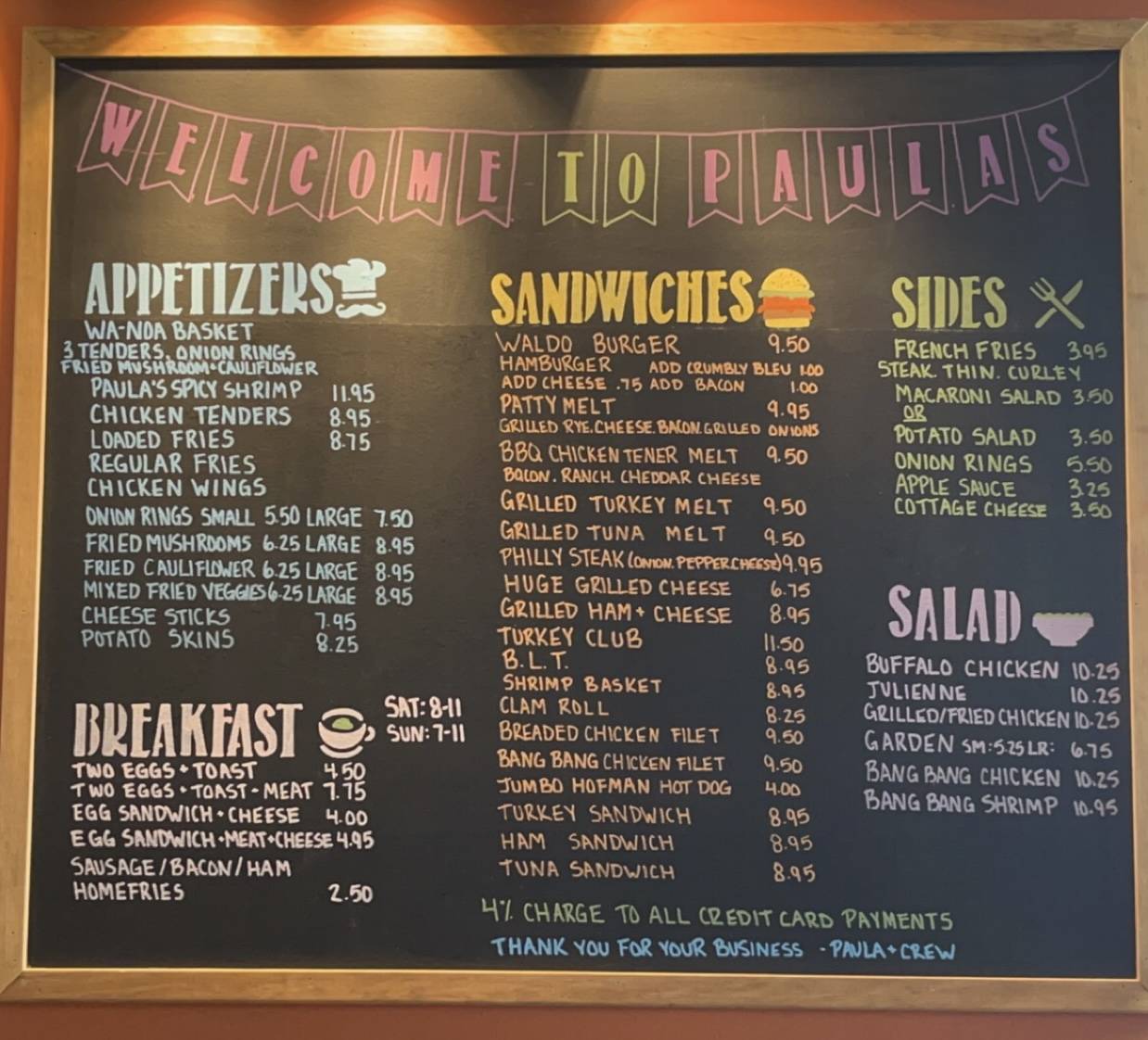 Menu at Paula's at WaNoa restaurant, Minoa