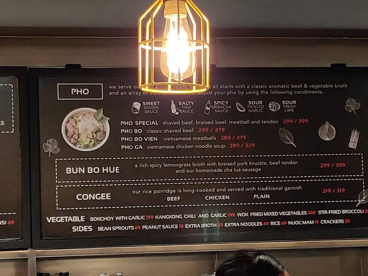 Menu at Phat Pho restaurant, Cebu City, 8WH5+8MF