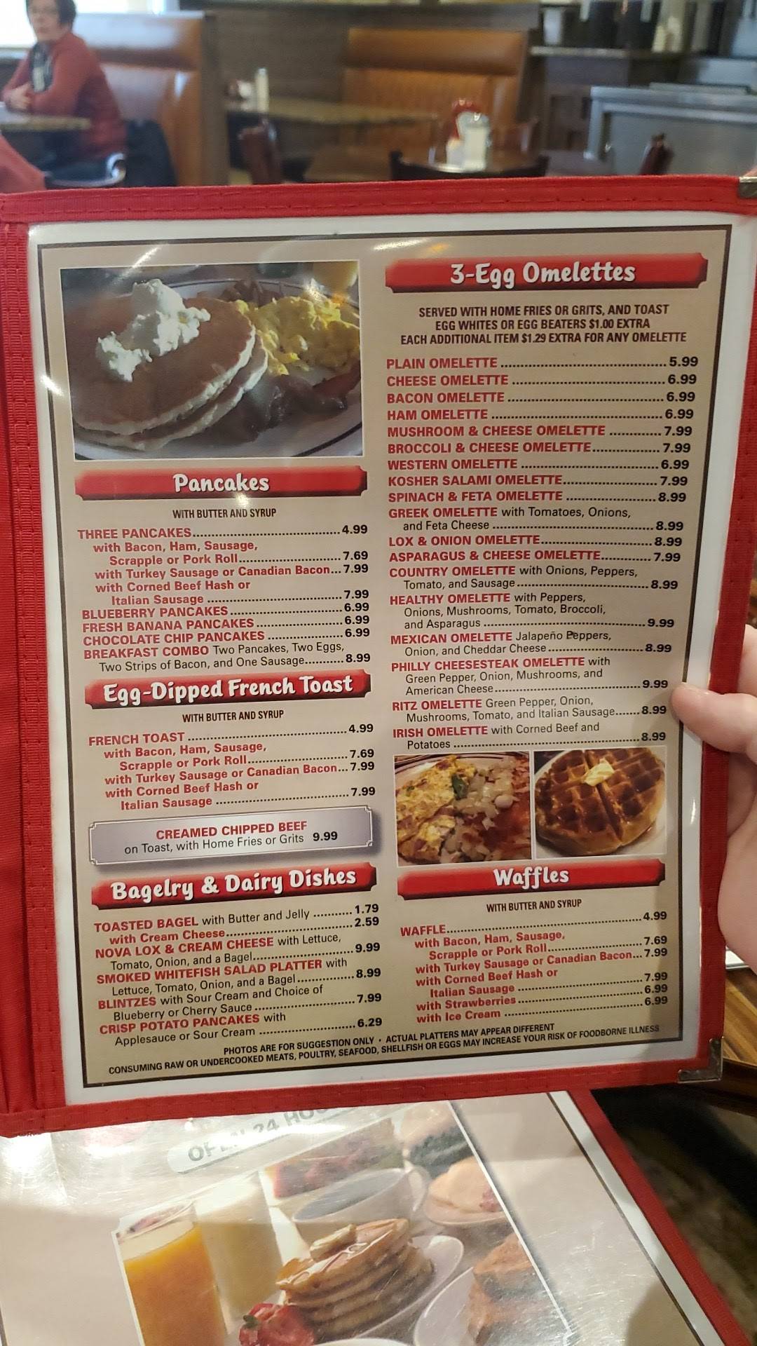 Menu at RITZ Diner restaurant, Philadelphia