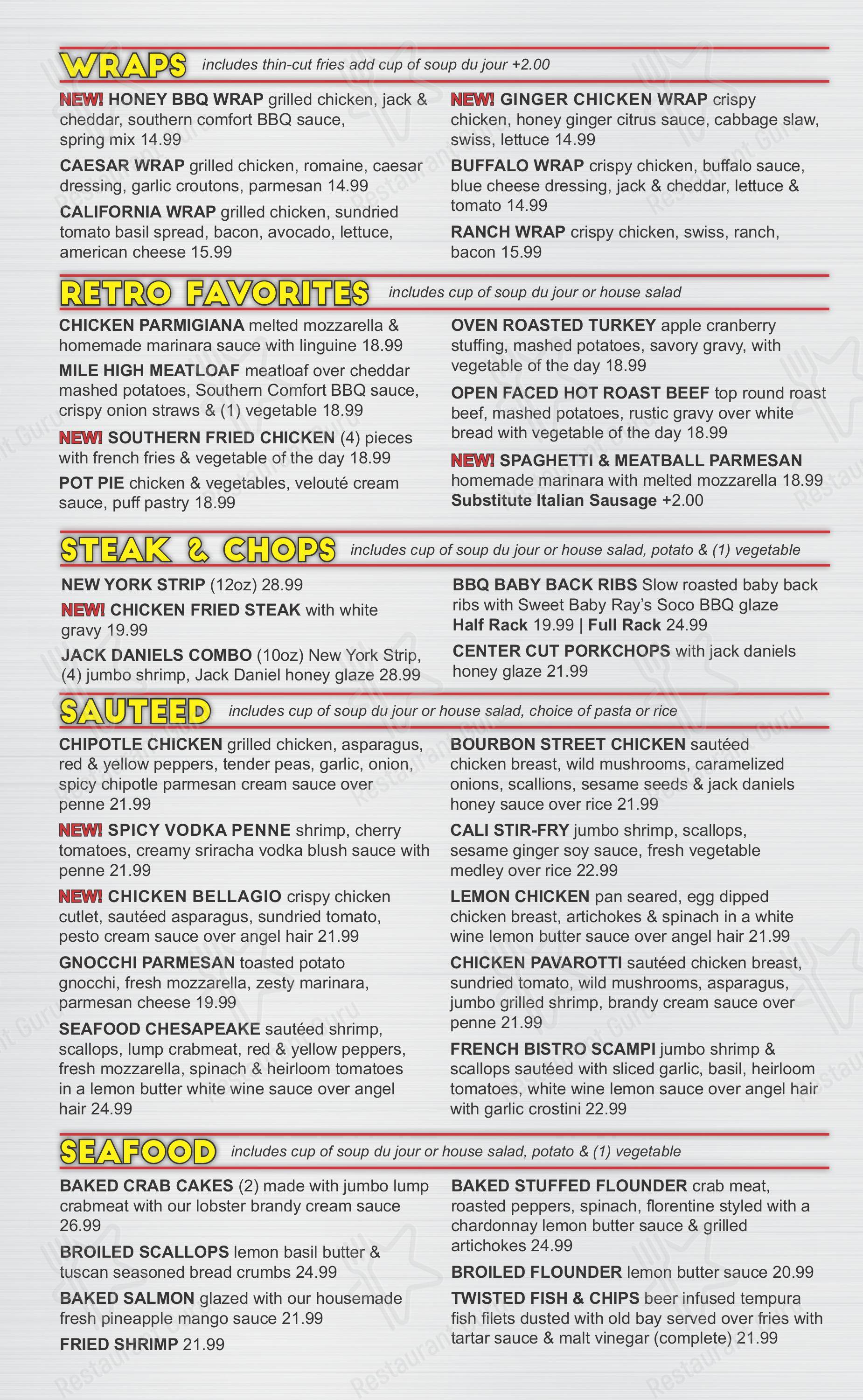 Menu at Phily Diner & Sport Bar, Runnemede