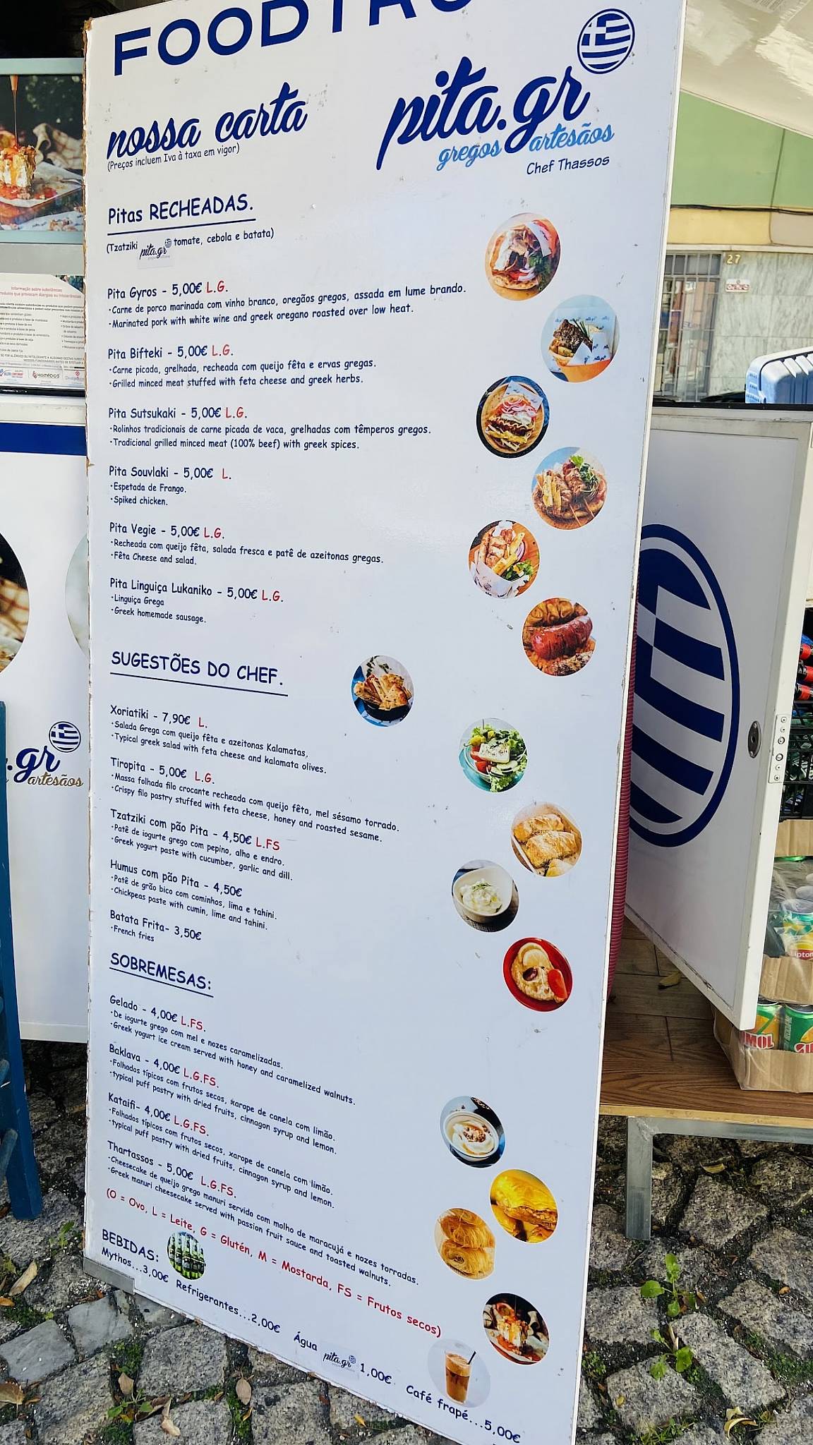 Menu at Pita.gr FoodTruck Chef Thassos restaurant, Lisbon