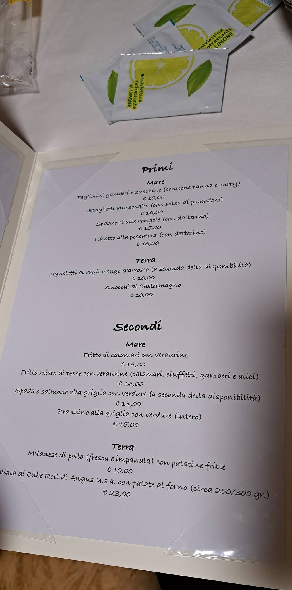Menu da La Riviera pizzeria, Riva presso Chieri