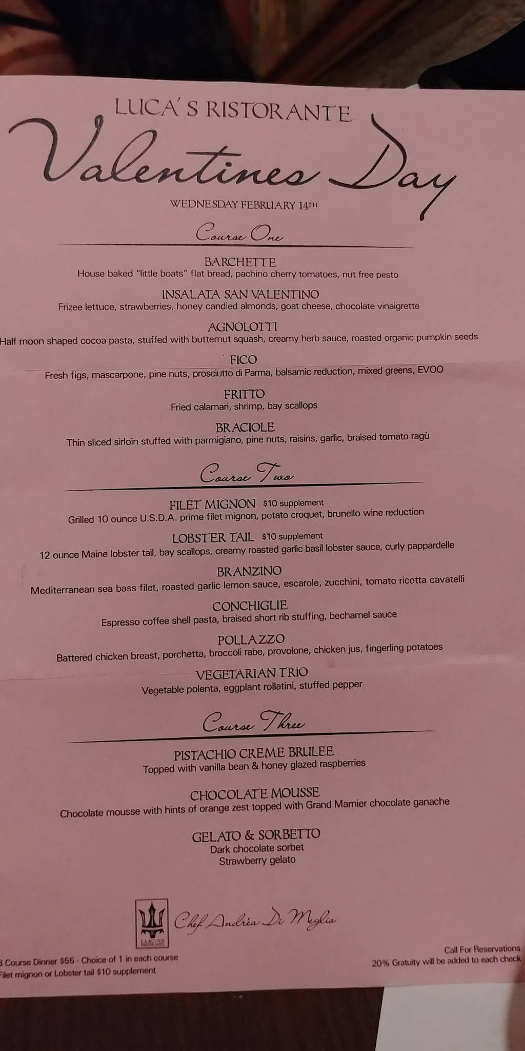Menu at Luca's Ristorante pizzeria, North Brunswick Township, NJ-27