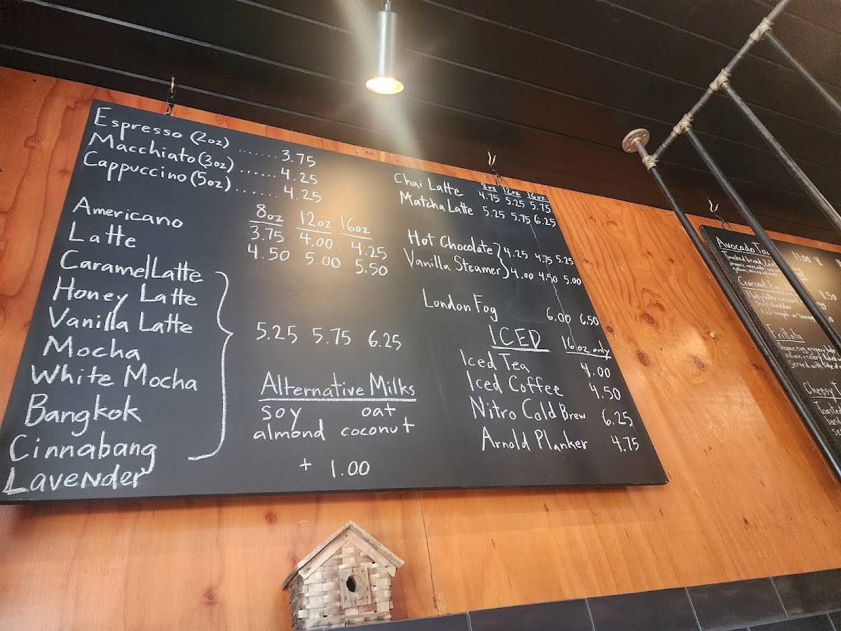 Menu at Plank Coffee Healdsburg cafe, Healdsburg, 175 Dry Creek Rd