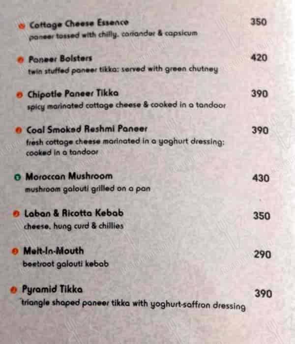 Menu at Seven By Poetry, Ahmedabad, Besides Gwalia SBR