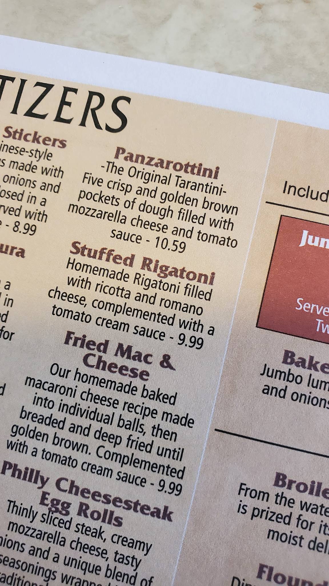Menu at Ponzio's Diner-Bakery-Bar, Cherry Hill