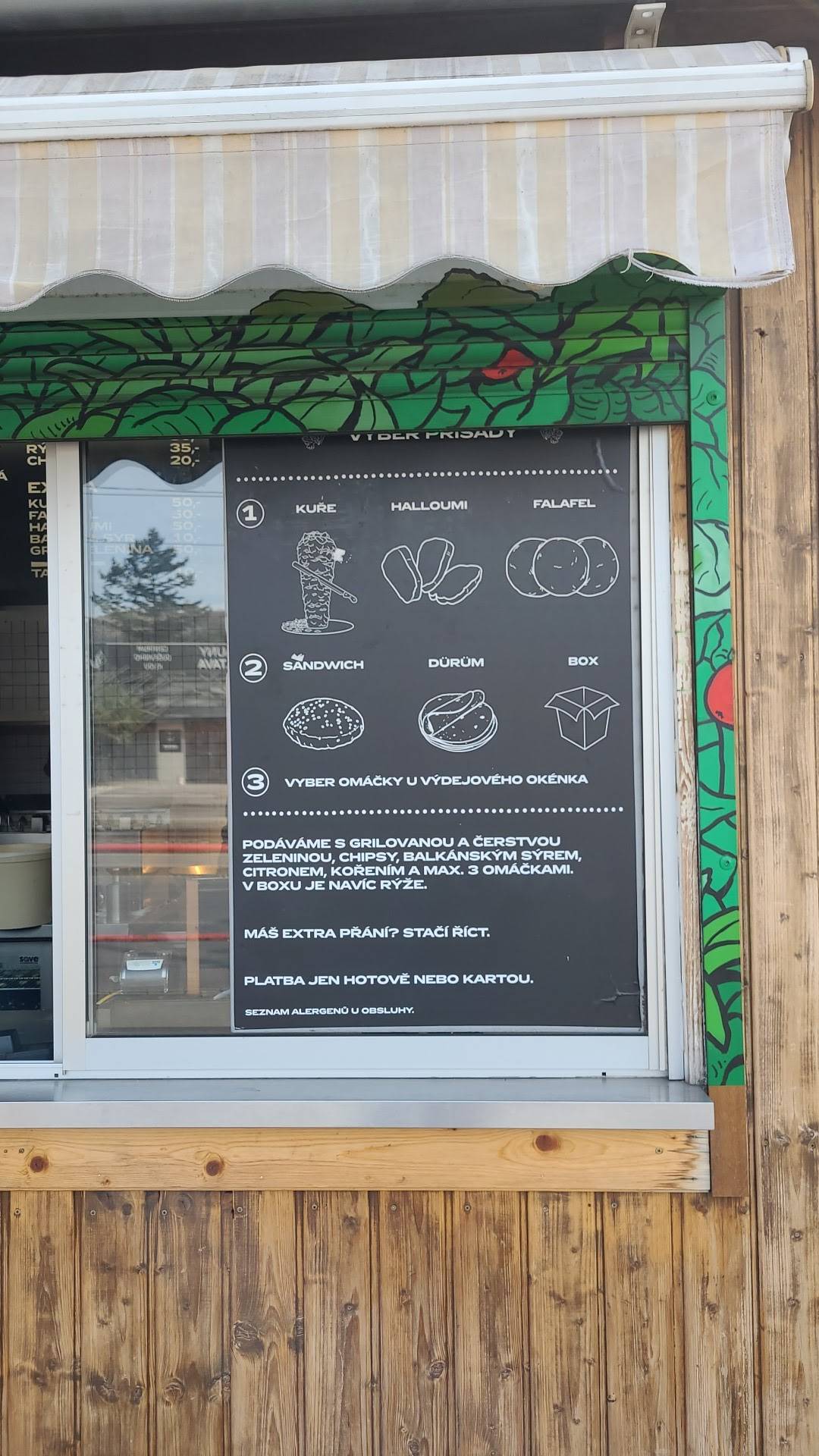 Menu at Gemüse Corner Kebab restaurant, Prague, Podolské nábř.