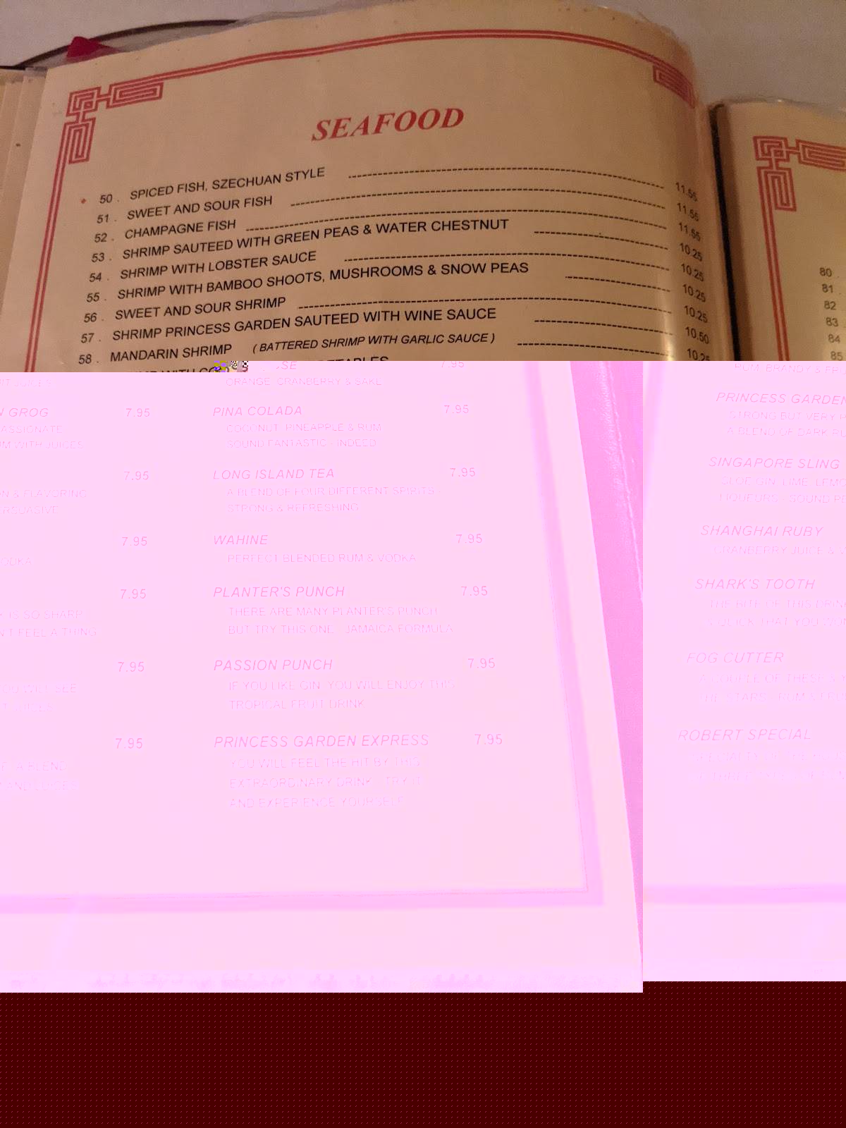 Menu at Princess Garden restaurant, Kansas City