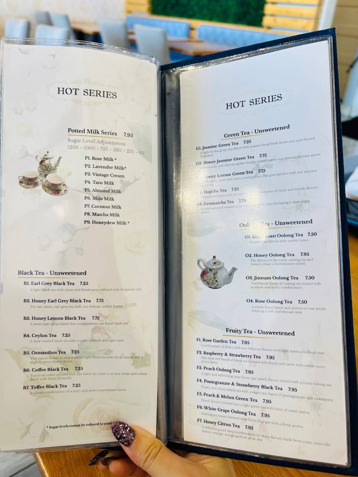 Menu at Proper Rose Garden cafe, Katy