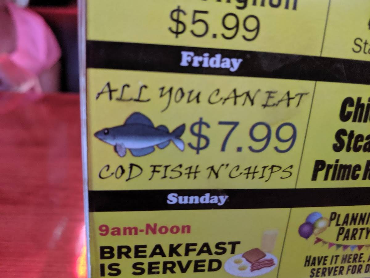 Menu at Fat Moose Bar & Grill, Woodland