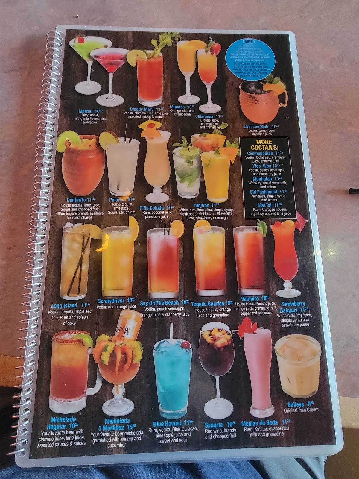 Menu at Los 3 Martinez pub & bar, Romeoville