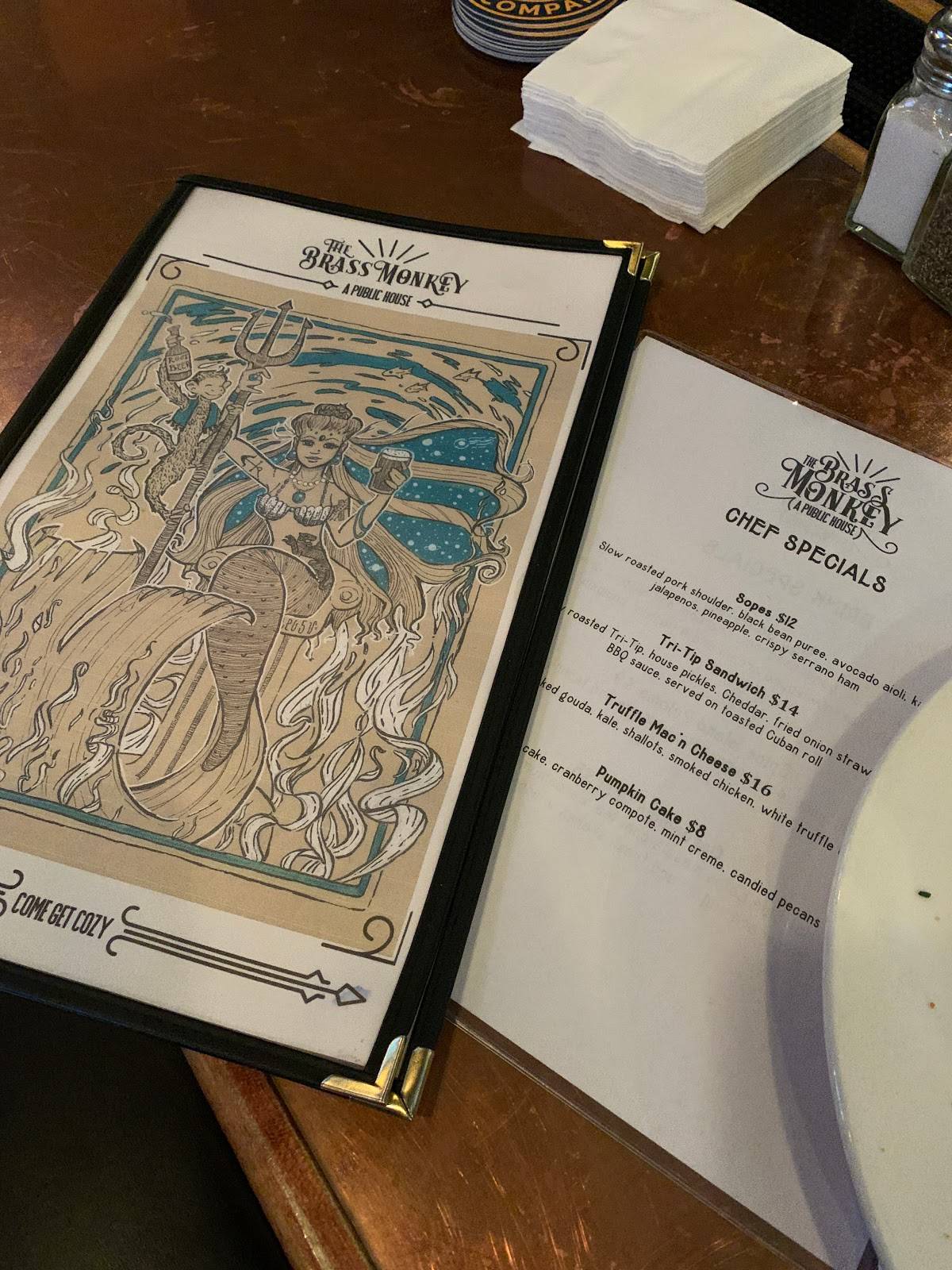 Menu at The Brass Monkey pub & bar, Corvallis