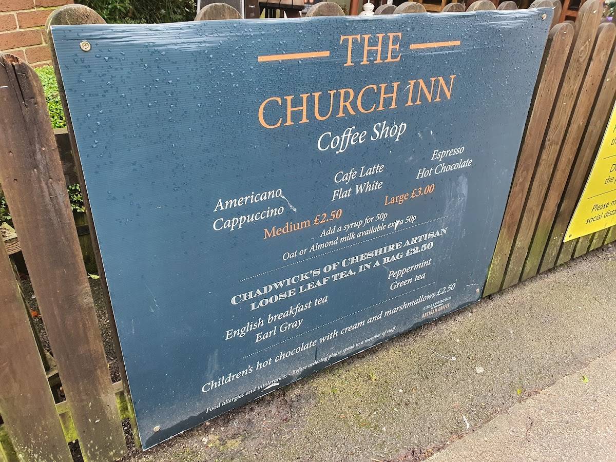 Menu at The Church Inn pub & bar, Cheadle, 90 Ravenoak Rd