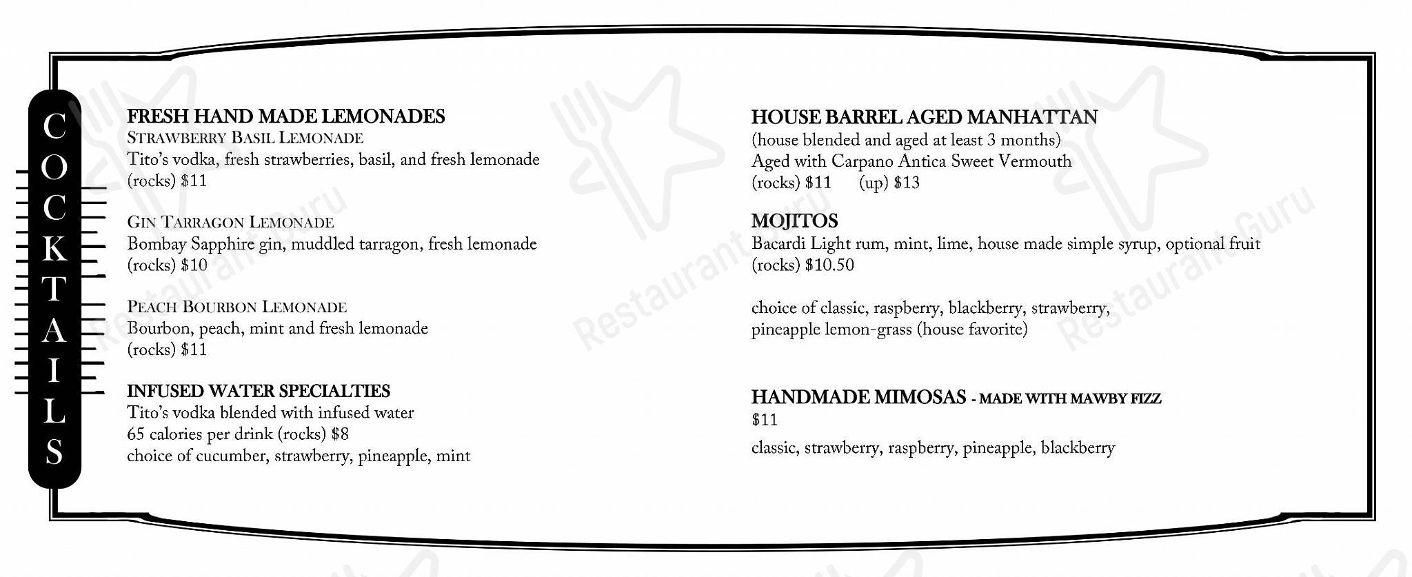Menu at The Parlor TC pub & bar, Traverse City