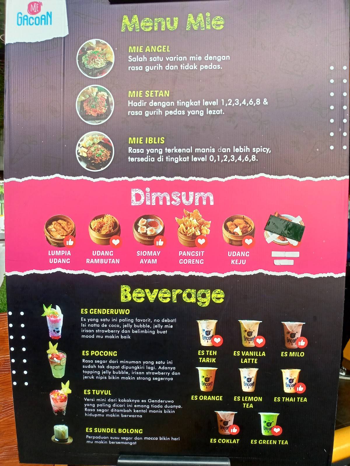 Menu at Mie Gacoan - Purwakarta restaurant, Purwakarta
