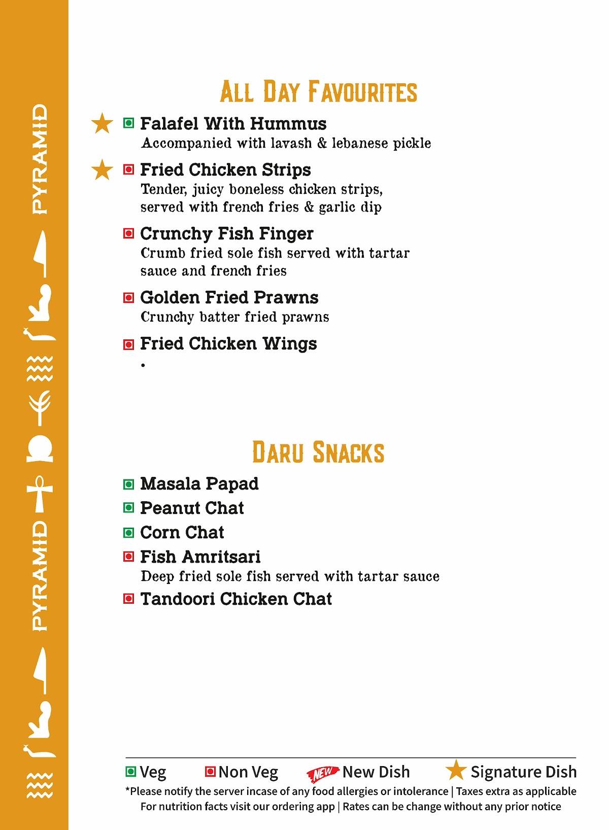 Menu at Pyramid Jalandhar Micro Brewery Best Nightclub Banquet Hall ...