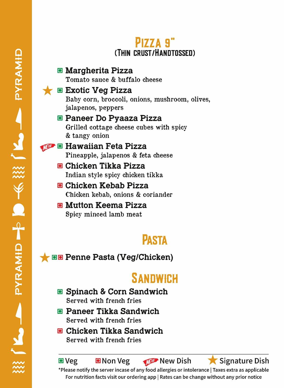 Menu at Pyramid Jalandhar Micro Brewery Best Nightclub Banquet Hall ...