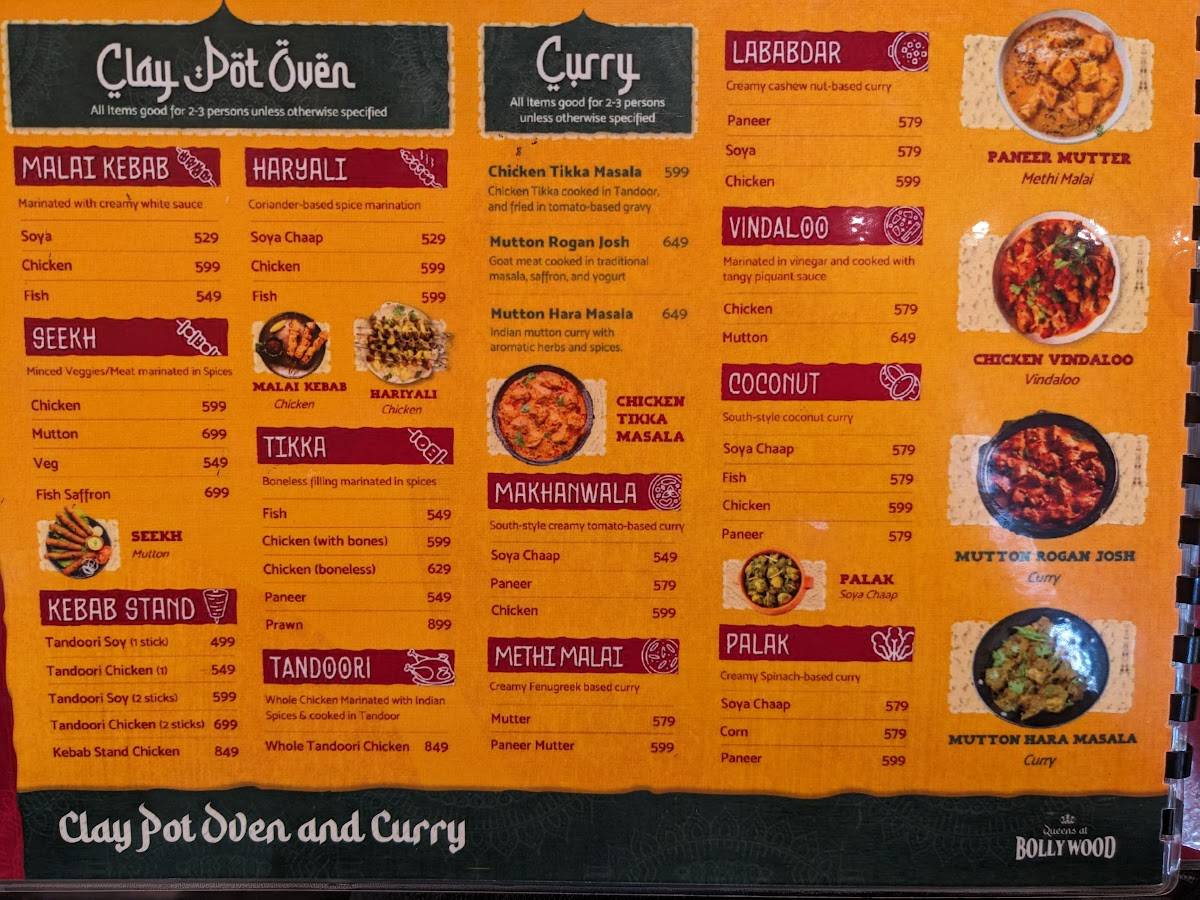 Menu at Queens at Bollywood - BGC restaurant, Taguig, Ground Floor