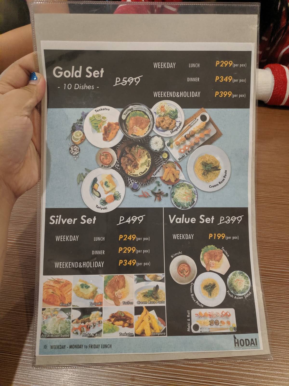 Menu at HODAI Korean BBQ & SEAFOOD Grill, Quezon City
