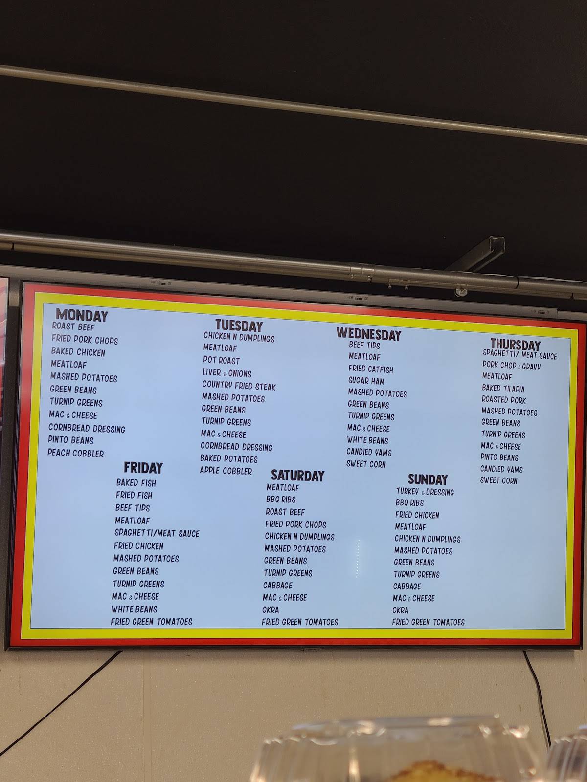 Menu at Ramzys Meat & Three BBQ, Nashville