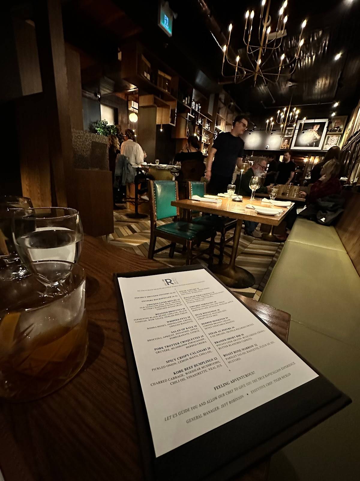 Menu at Rapscallion and Co. restaurant, Hamilton