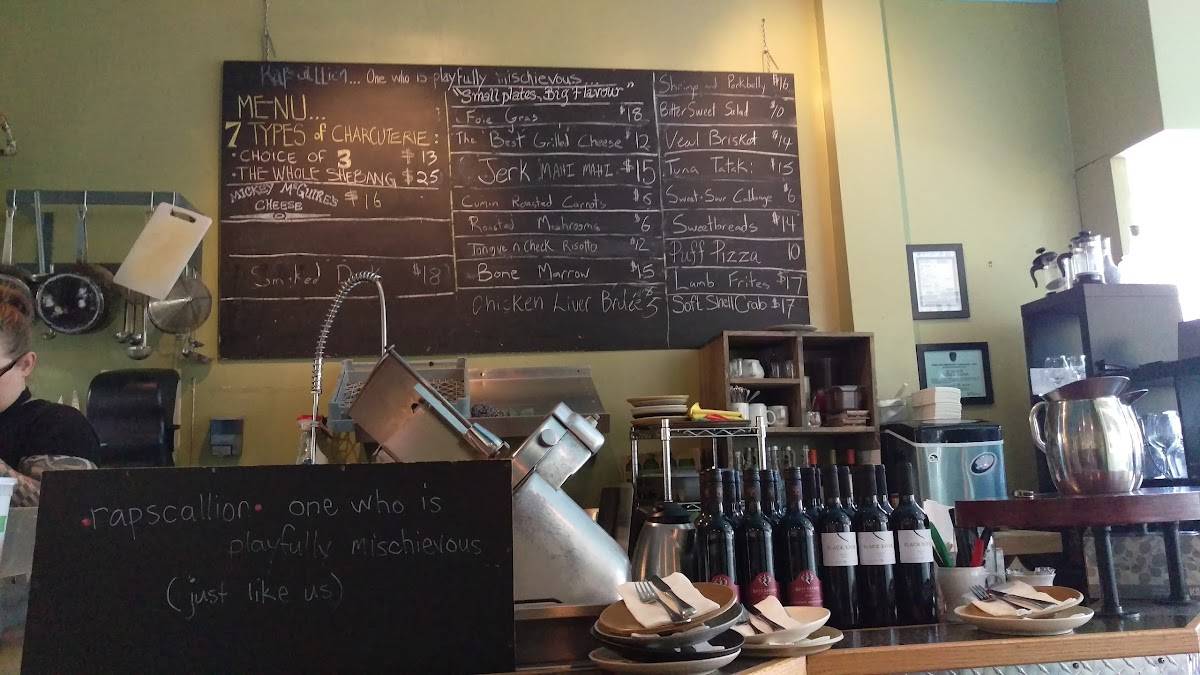 Menu at Rapscallion and Co. restaurant, Hamilton