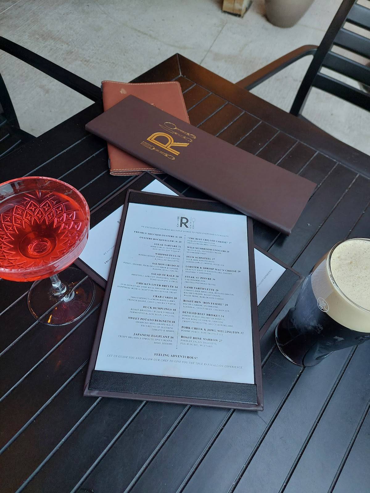 Menu at Rapscallion and Co. restaurant, Hamilton