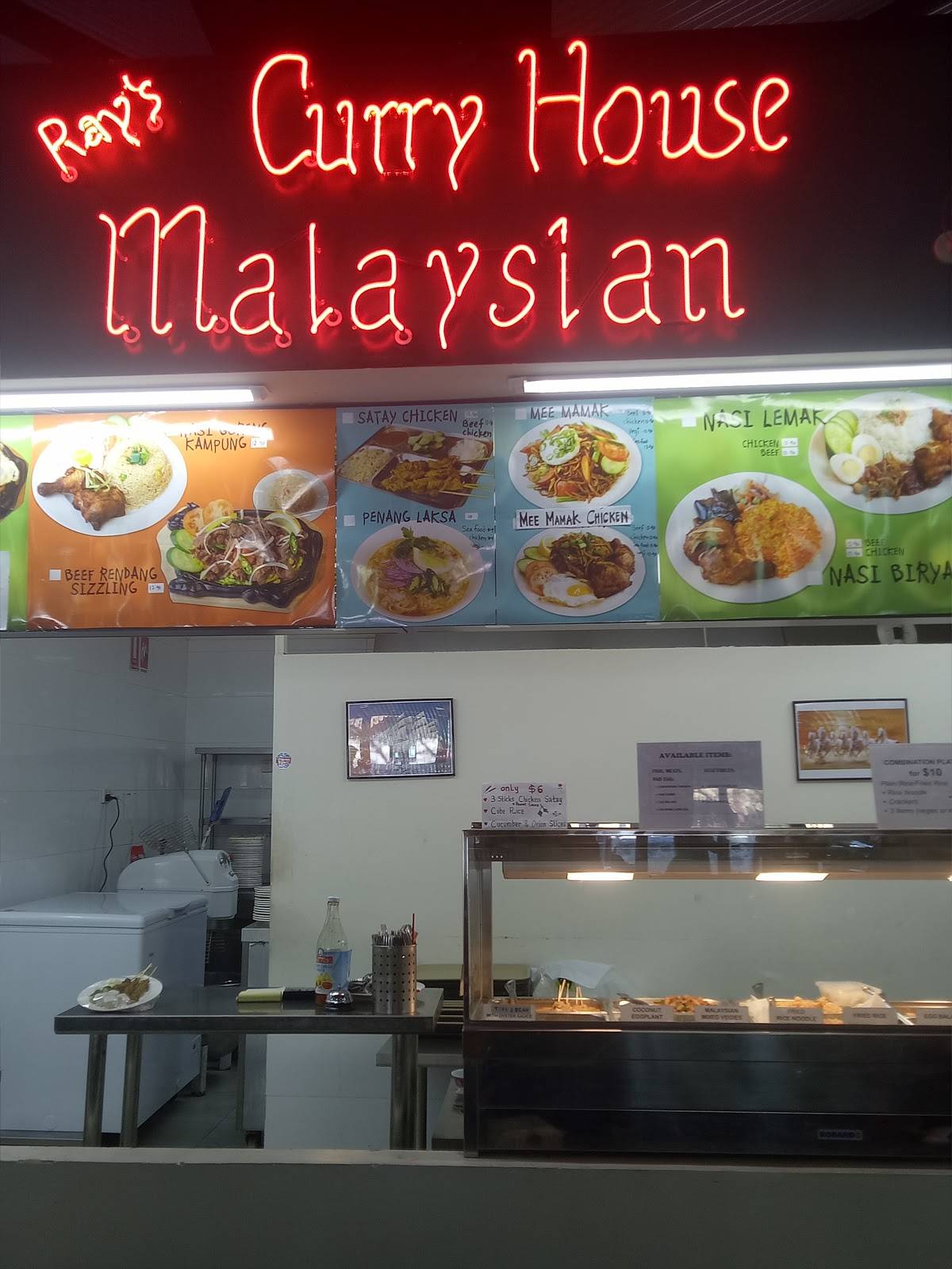 Menu at Ray's Curry House restaurant, Fremantle, 6 Henderson St