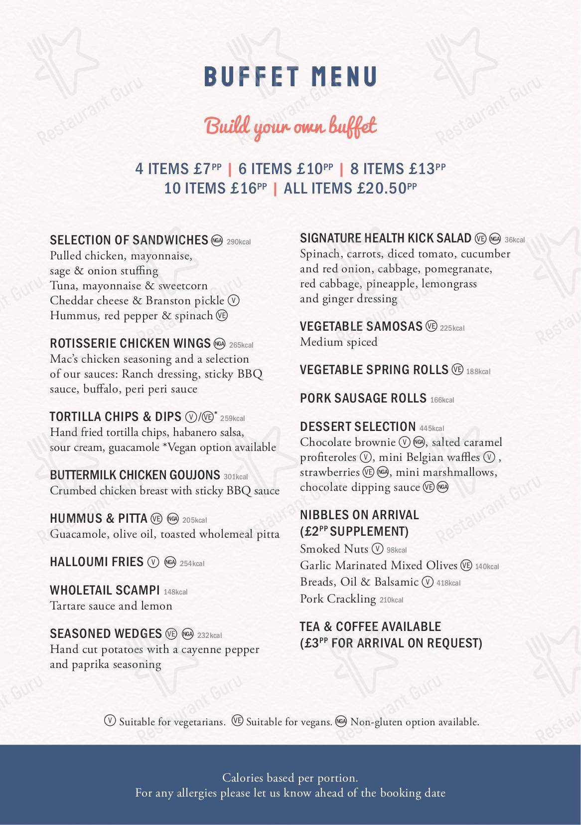 Menu at Red Lion restaurant, Hatfield