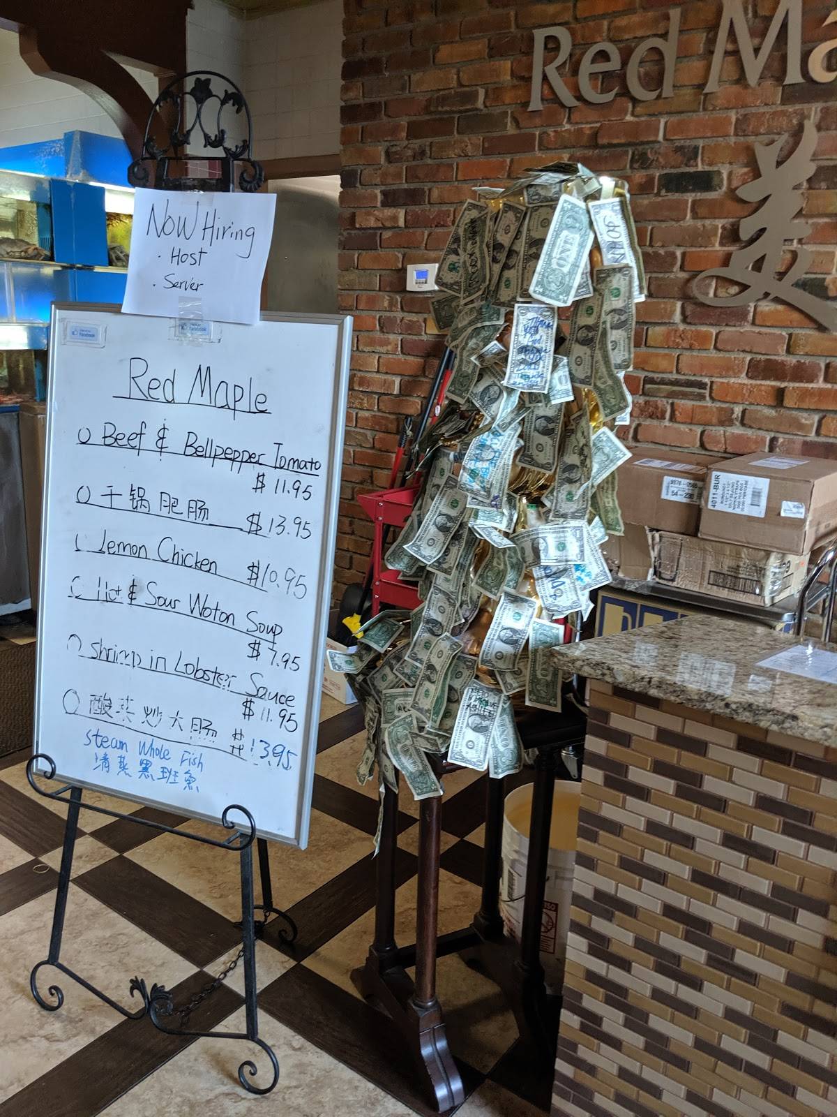 Menu at Red Maple Chinese Restaurant, Taylorsville