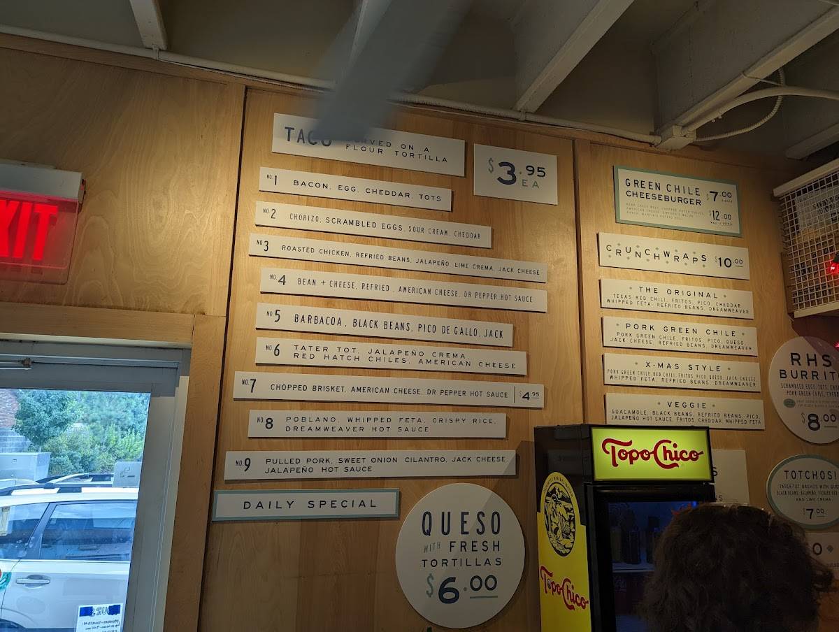 Menu at Redheaded Stranger restaurant, Nashville