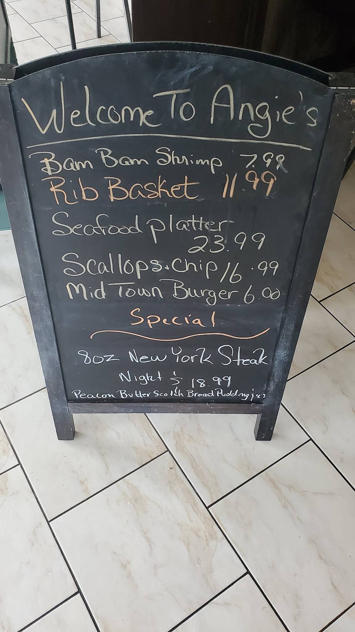 Menu at Angie's Family Restaurant, Middleton