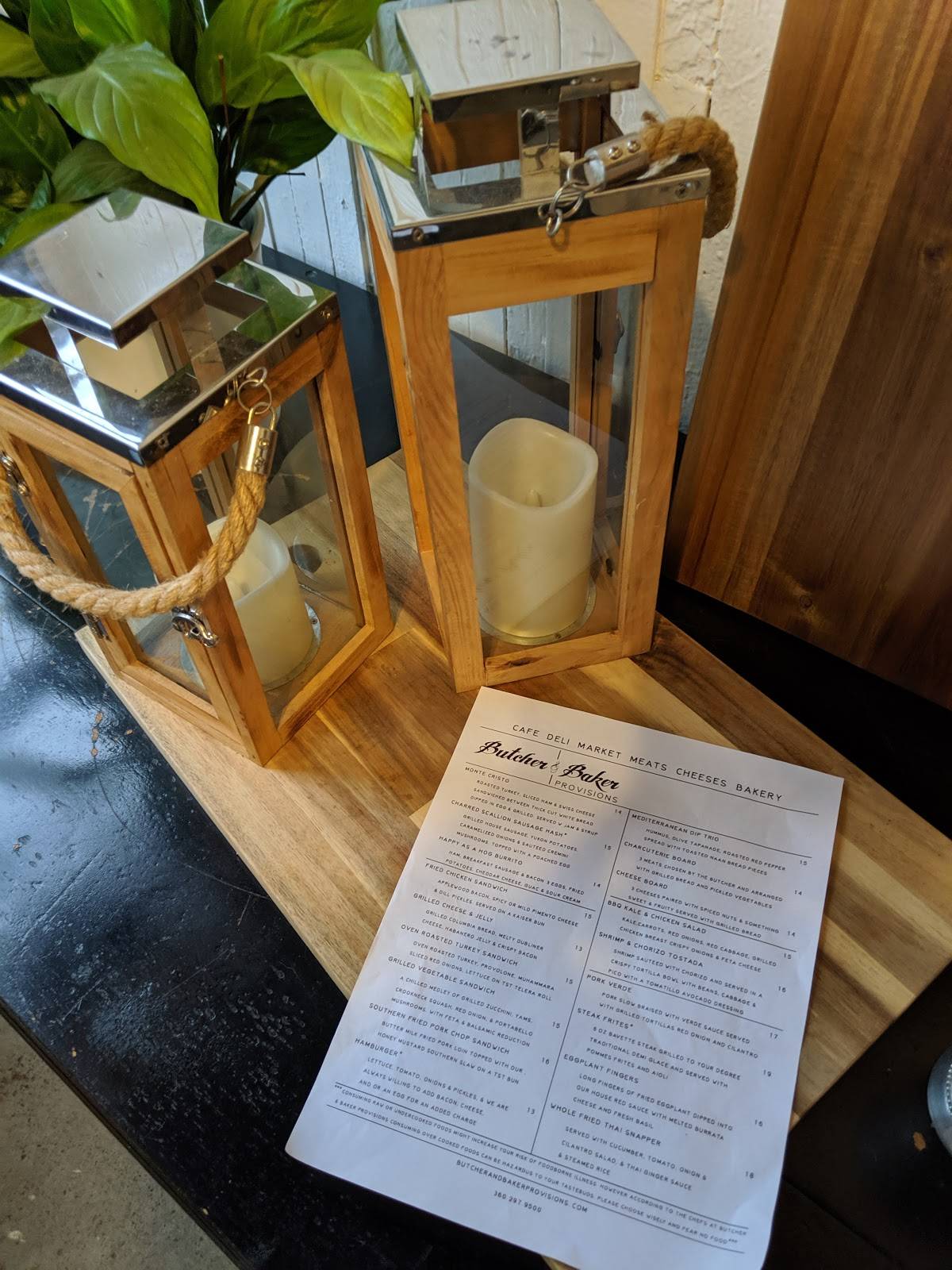 Menu at Butcher & Baker Provisions restaurant, Port Gamble