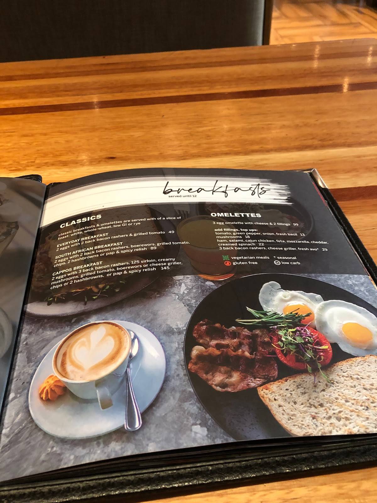 Menu at Cappuccinos @ Mall of the North restaurant, Polokwane, Cnr R81