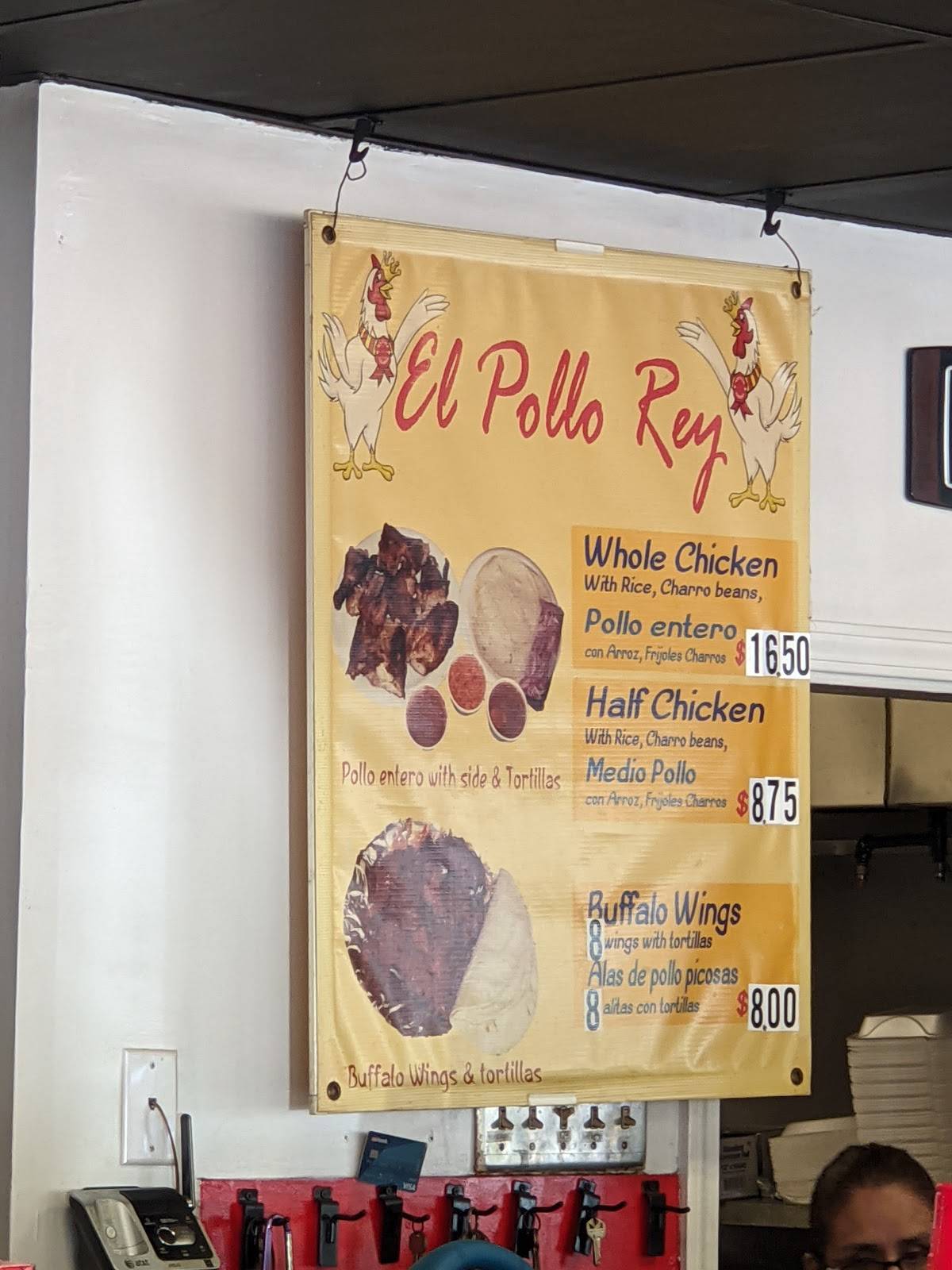 Menu at El Pollo Rey restaurant, Kansas City