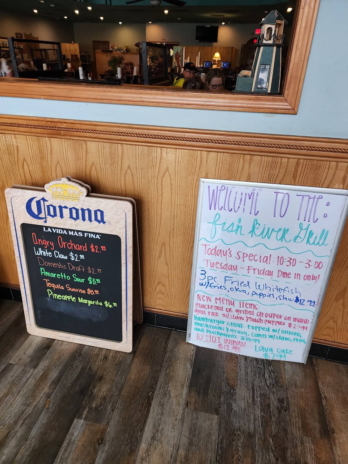 Menu at Fish River Grill restaurant, Foley