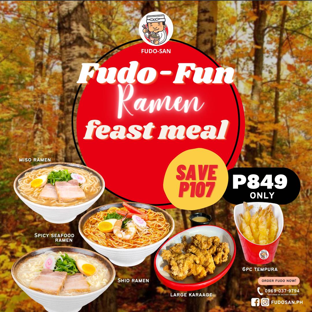 Menu at Fudo-san restaurant, Manila