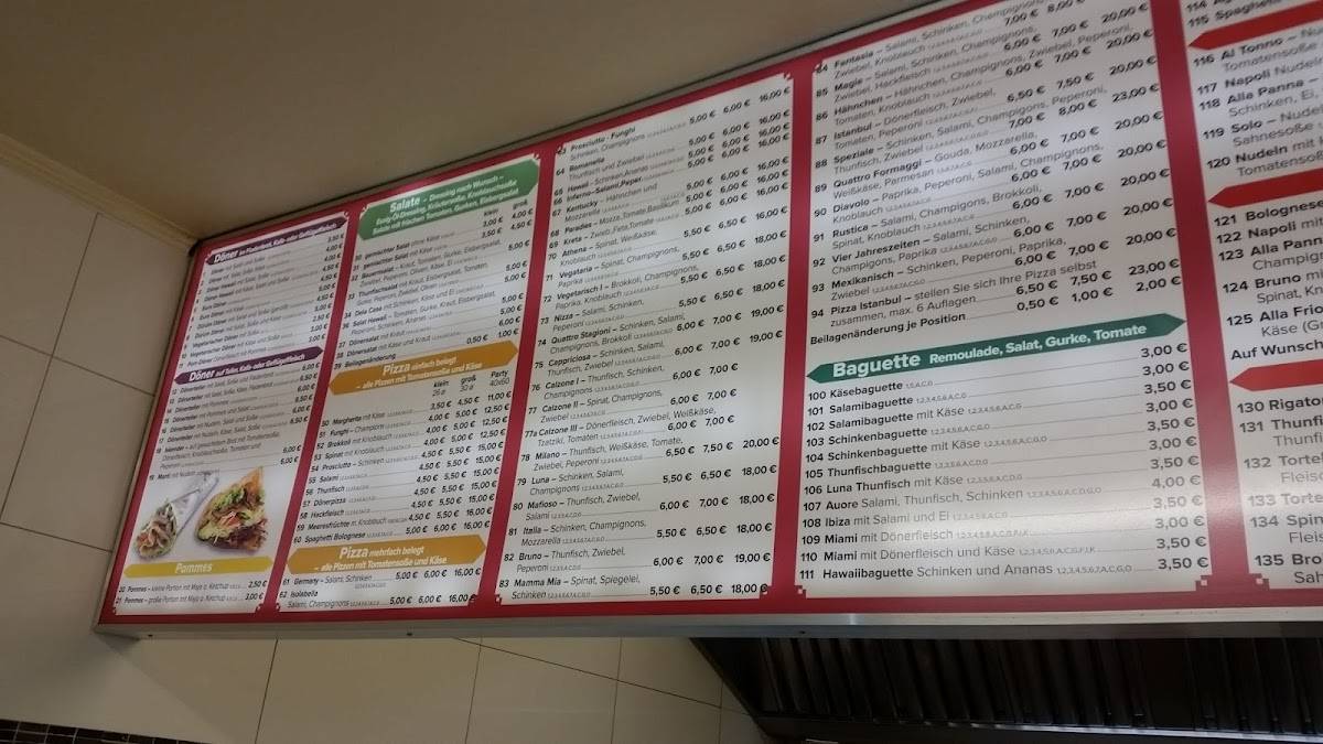 Speisekarte von Istanbul restaurant, Rodewisch