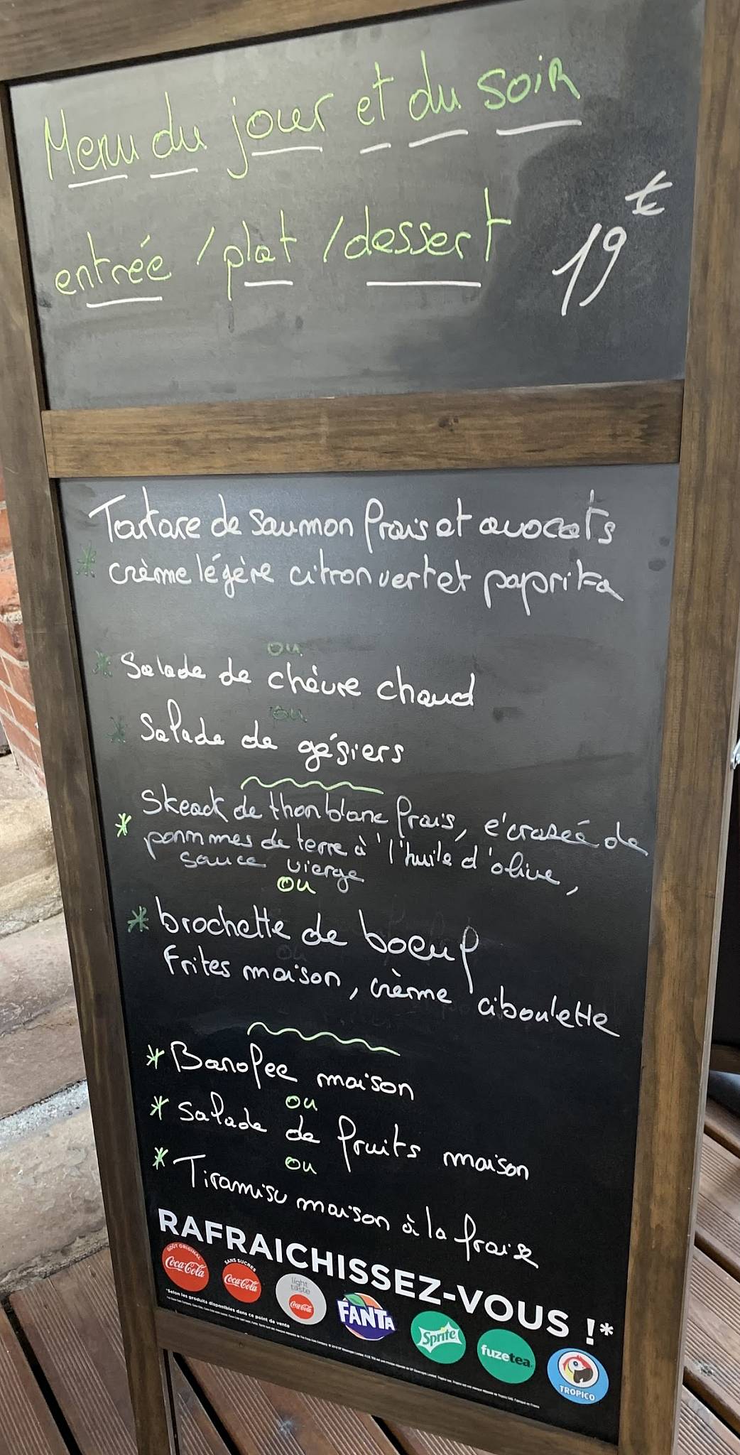 Menu au Restaurant Le Quai Choiseul, Albi