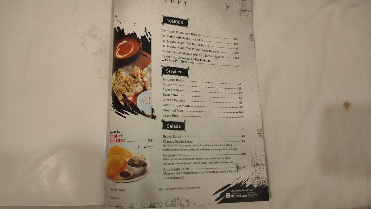 Menu at Loft Cafe & Restaurant, Mathura, Mathura