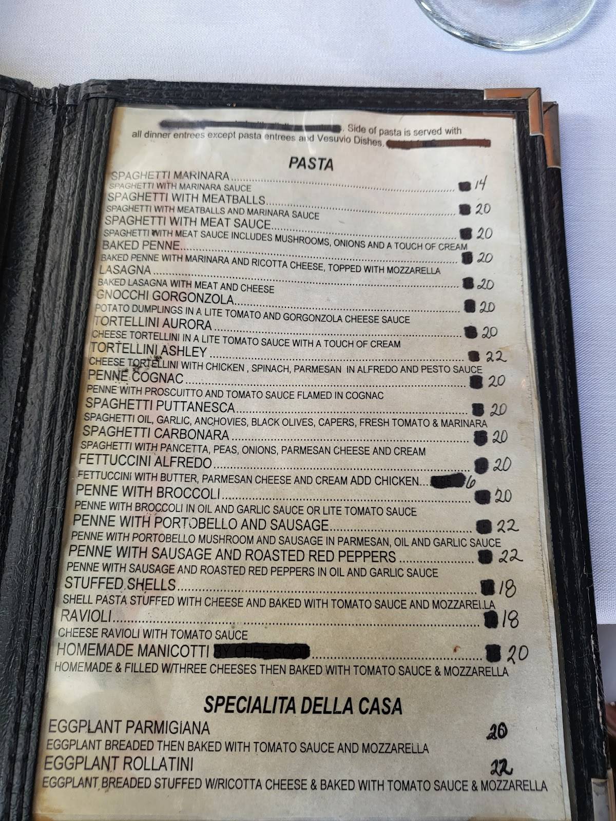 Menu At Mamma Onesta S Italian Restaurant Canton