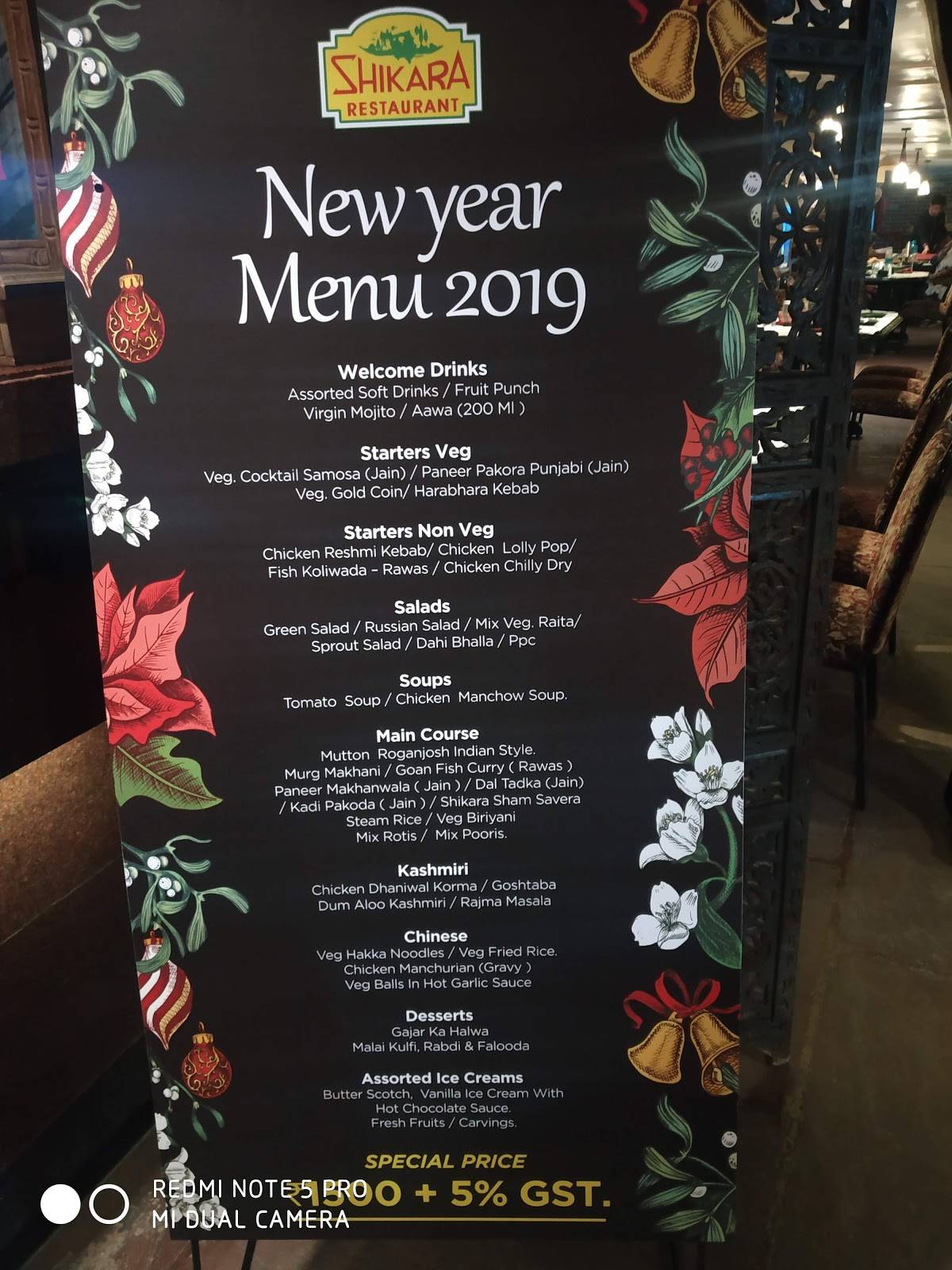 Menu at Shikara Restaurant, Navi Mumbai, +F8V Railway Station