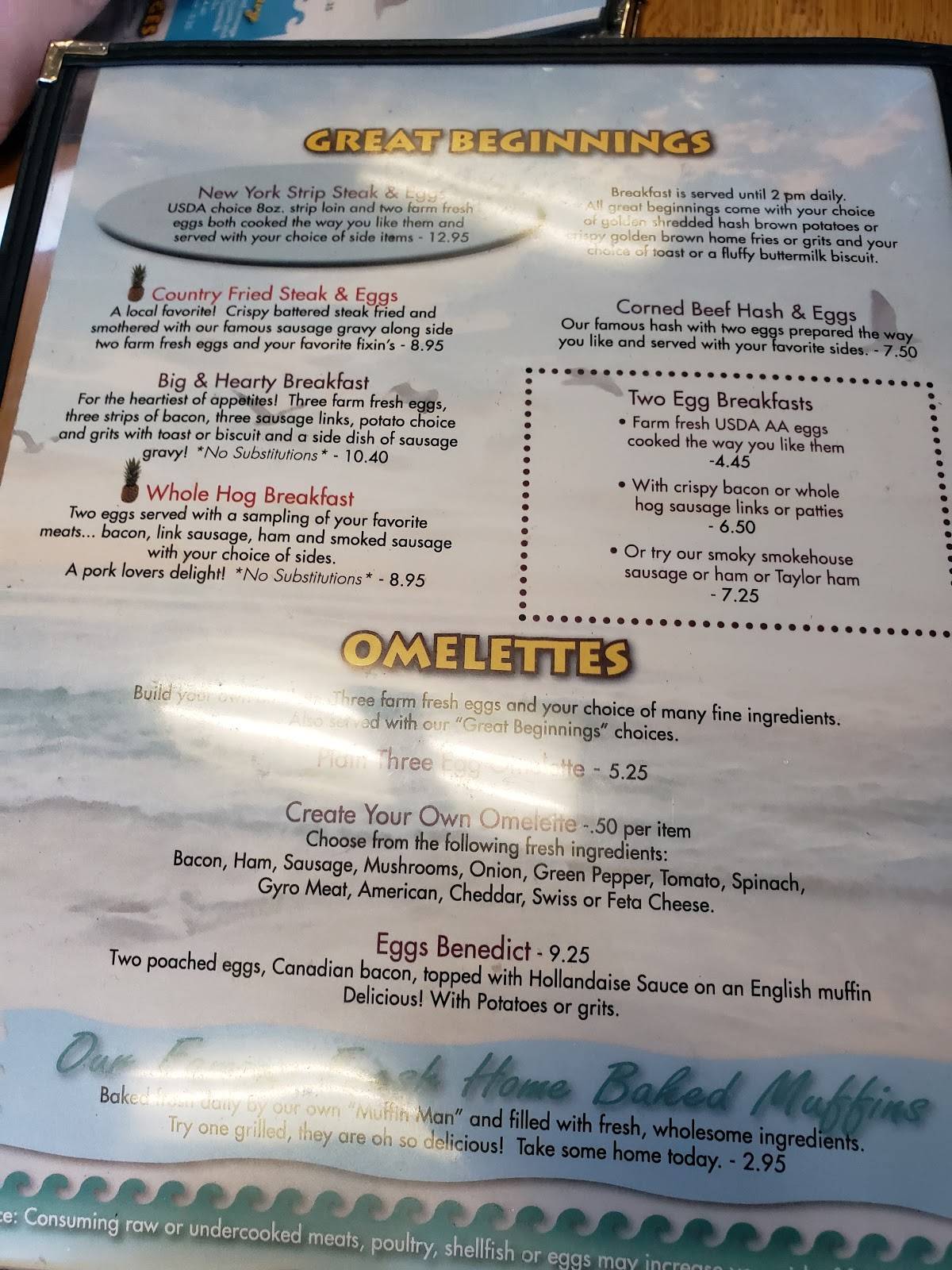 Menu at That Little Restaurant, Melbourne