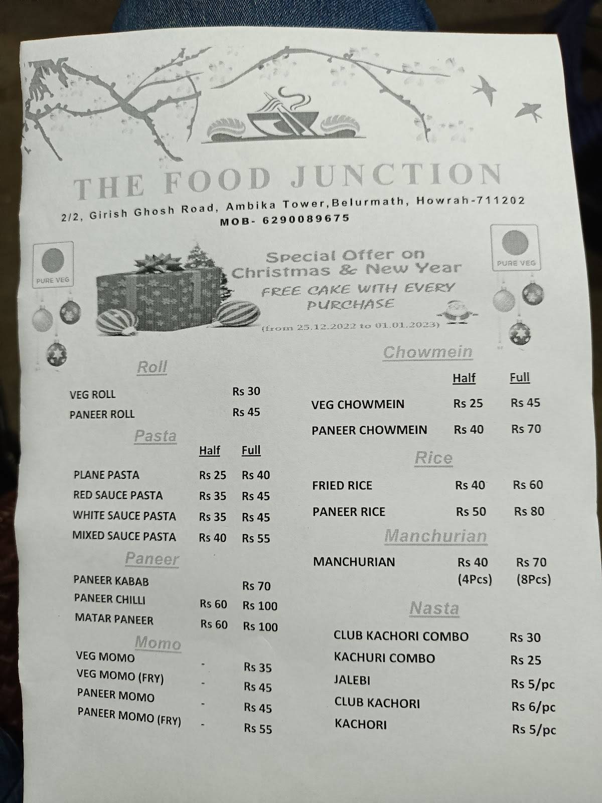 Menu at The Food Junction tatti, Howrah