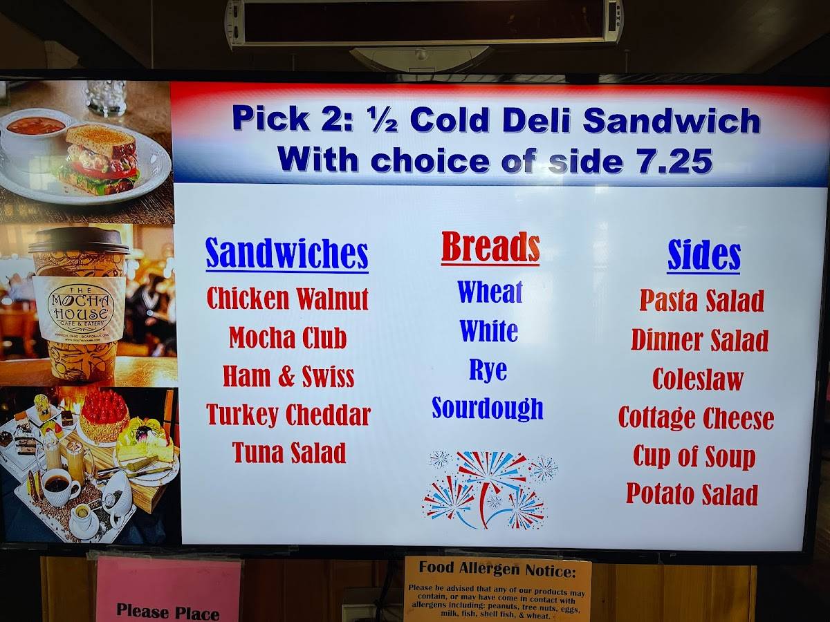 Menu at The Mocha House - Warren restaurant, Warren